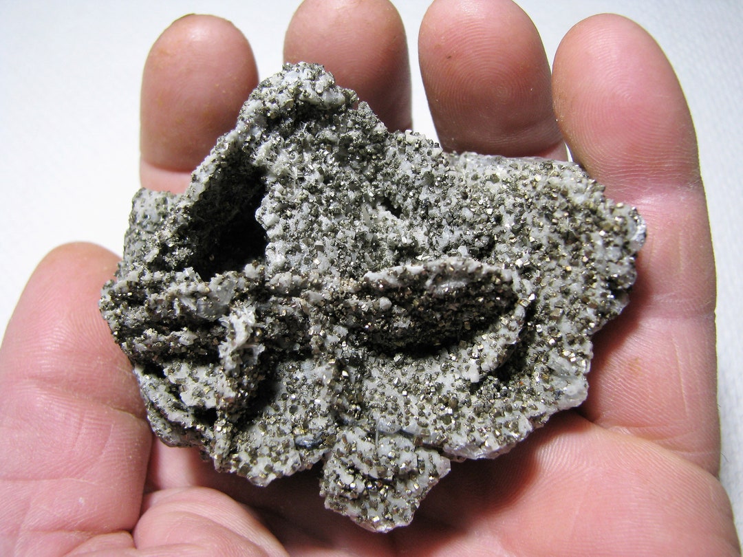 Incredible Micro Crystals Pyrite on Calcite, Bulgaria, Natural Crystal ...