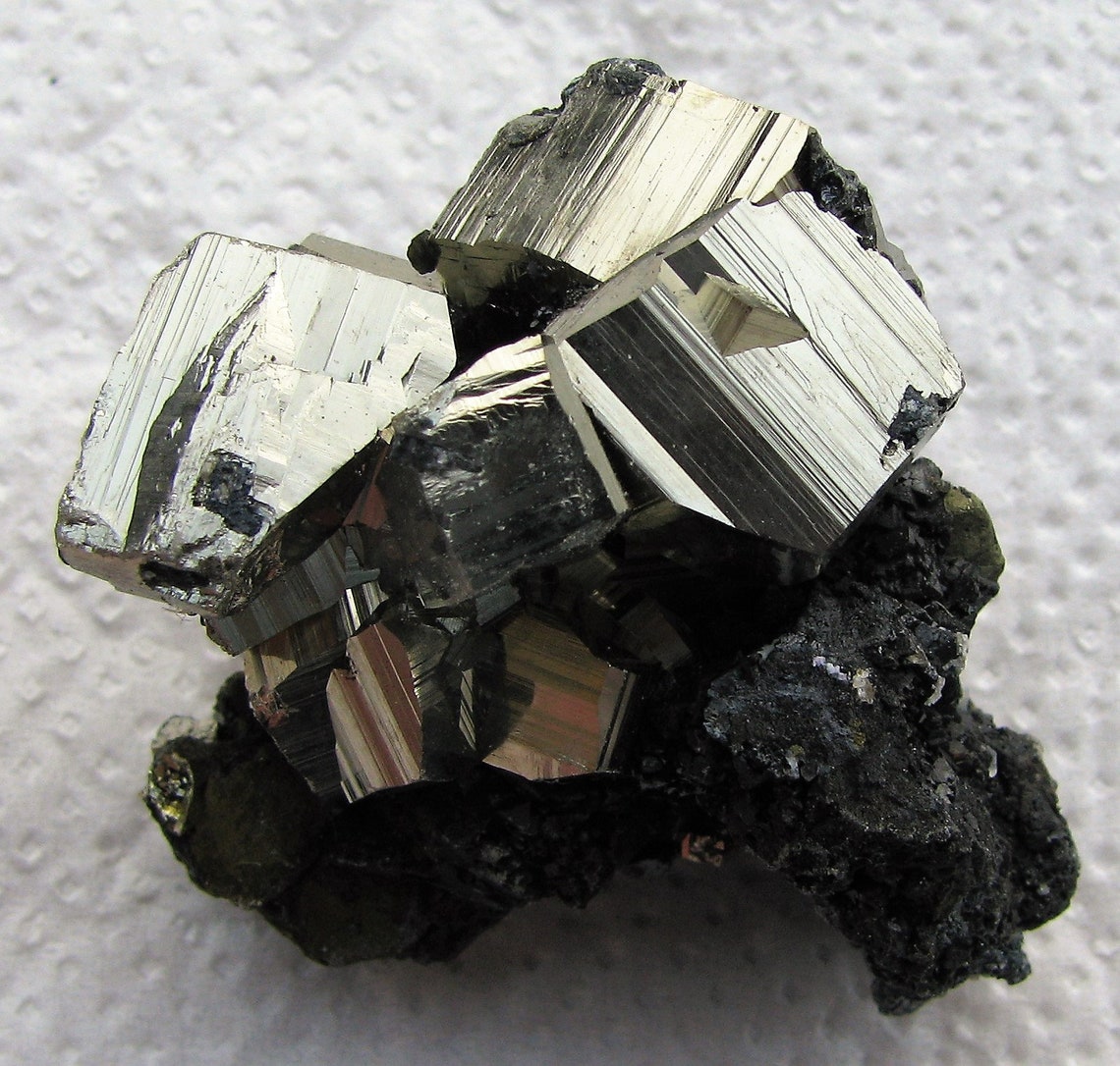 Very Shiny Pyrite Over Sphalerite From the Famous 9th of September Mine ...
