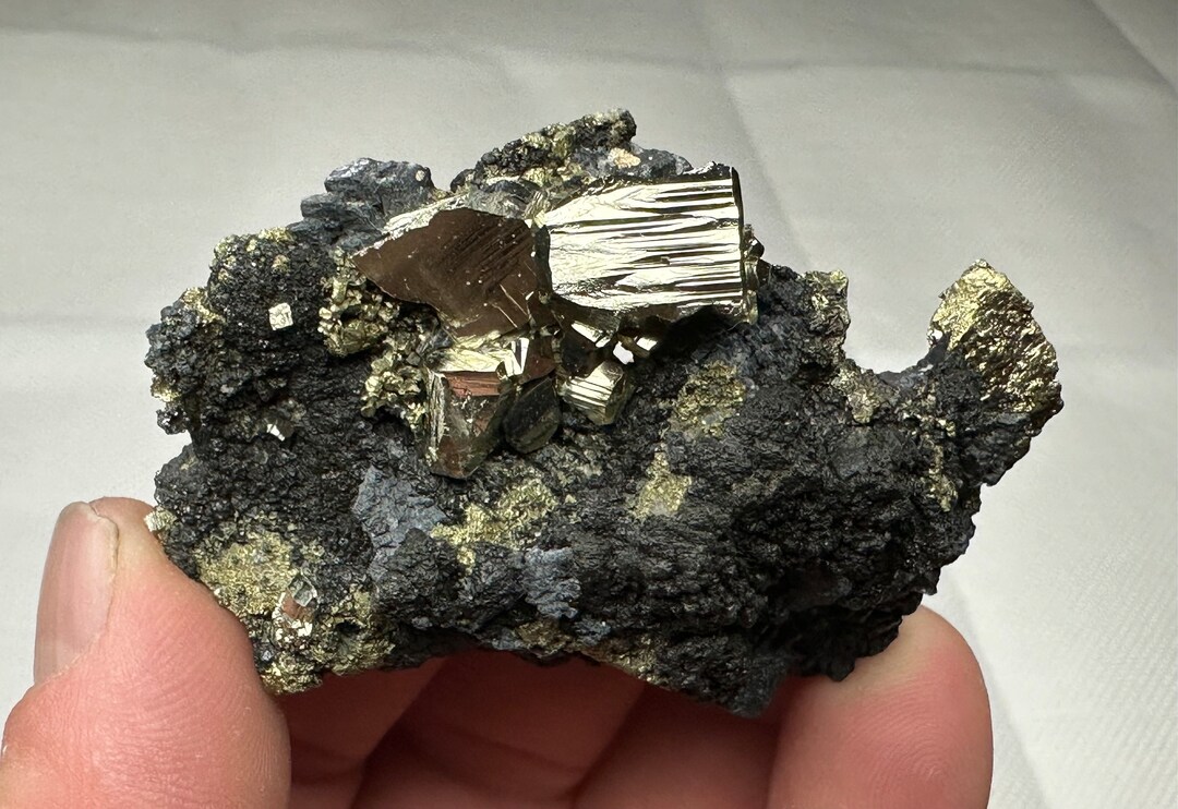 Nice Shiny Pyrite With Sphalerite From the Famous 9th of September Mine ...