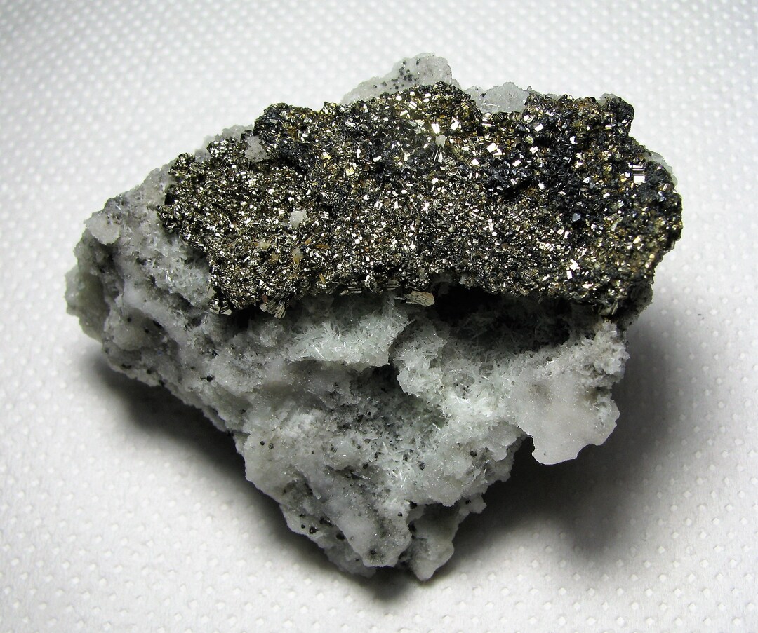 Rare Group of Micro Crystals Pyrite on Quartz, Madan, Bulgaria, Top ...