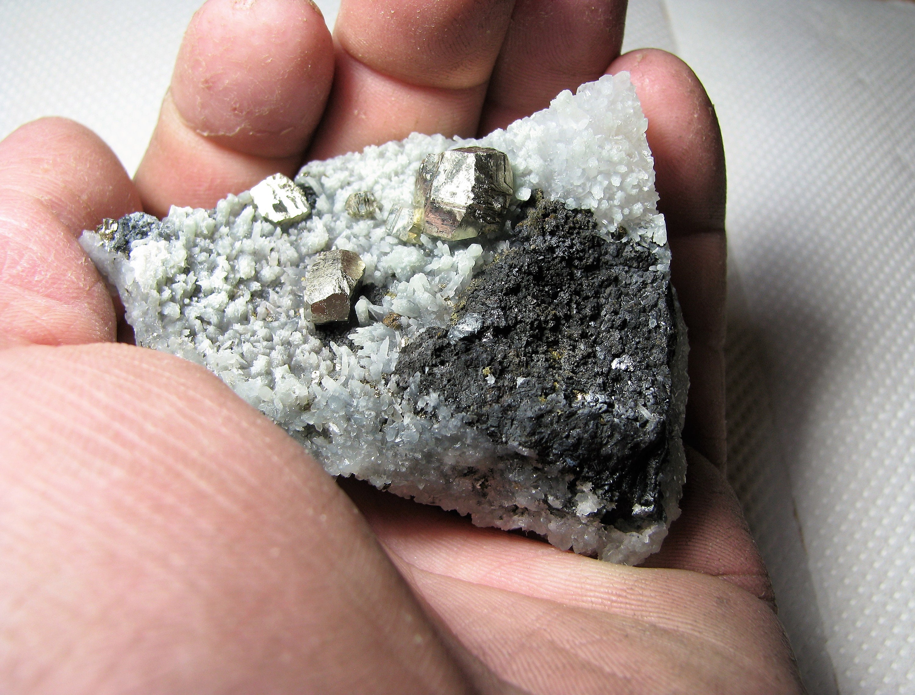 Amazing Shiny Pyrite on Quartz From the Famous 9th of September Mine ...