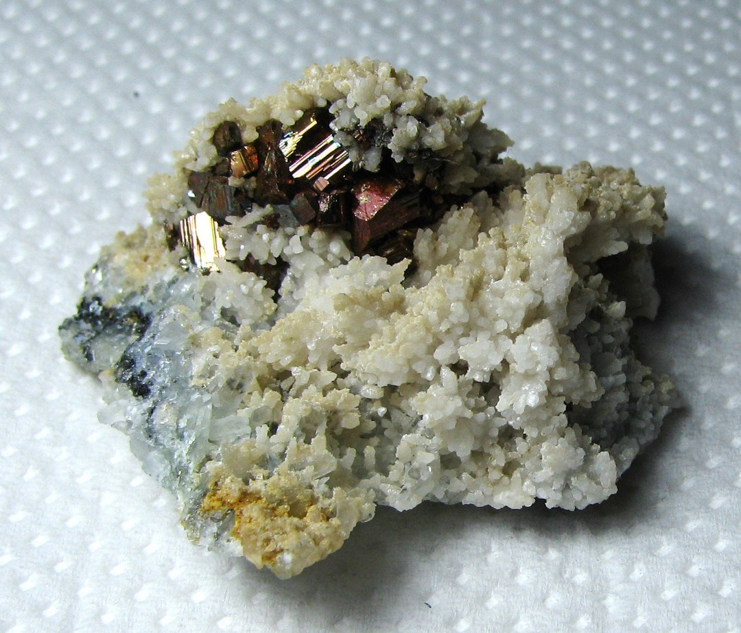 Great Red Pyrite With Iron Oxide and Calcite From the Famous 9th of ...