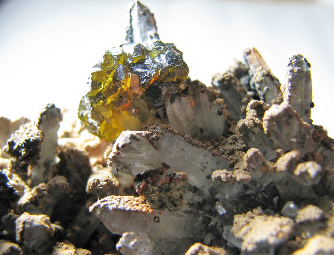 Incredible Natural Piece of Sphalerite /cleophane/ on Quartz With ...
