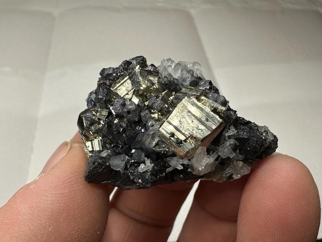 Nice Shiny Pyrite With Sphalerite and Quartz From the Famous 9th of ...