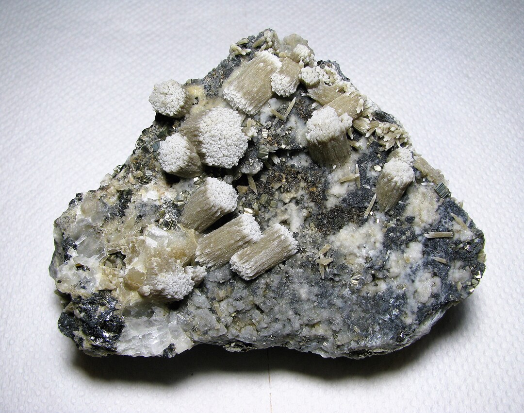 Lovely Calcite Two Generations With Micro Crystals Pyrite From the ...