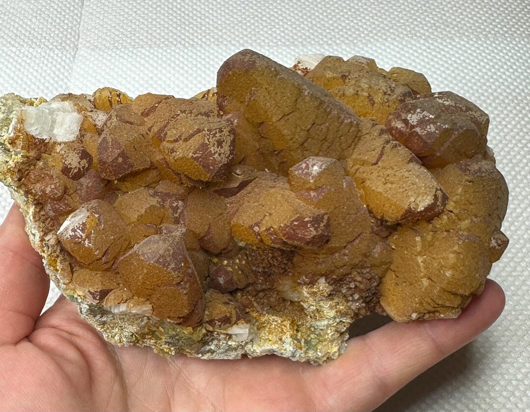 Lovely Calcite With Micro Crystals Rhodochrosite, Madan, Bulgaria ...