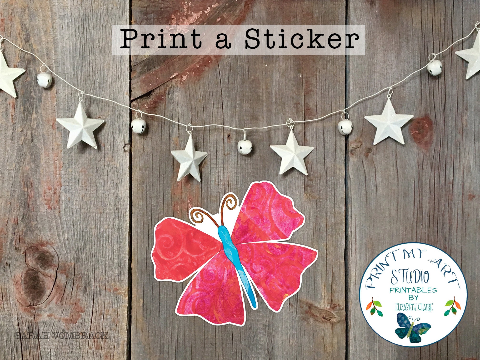 Pink Butterfly Image, Printable Butterflies, Hand Painted Bright ...