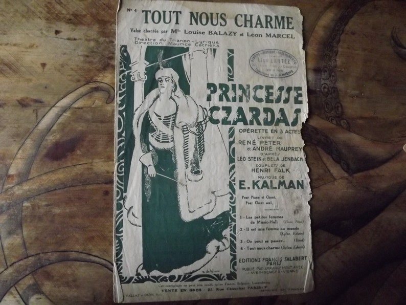 Five Vintage Partitions 5 French Sheet Music 1940s | Etsy