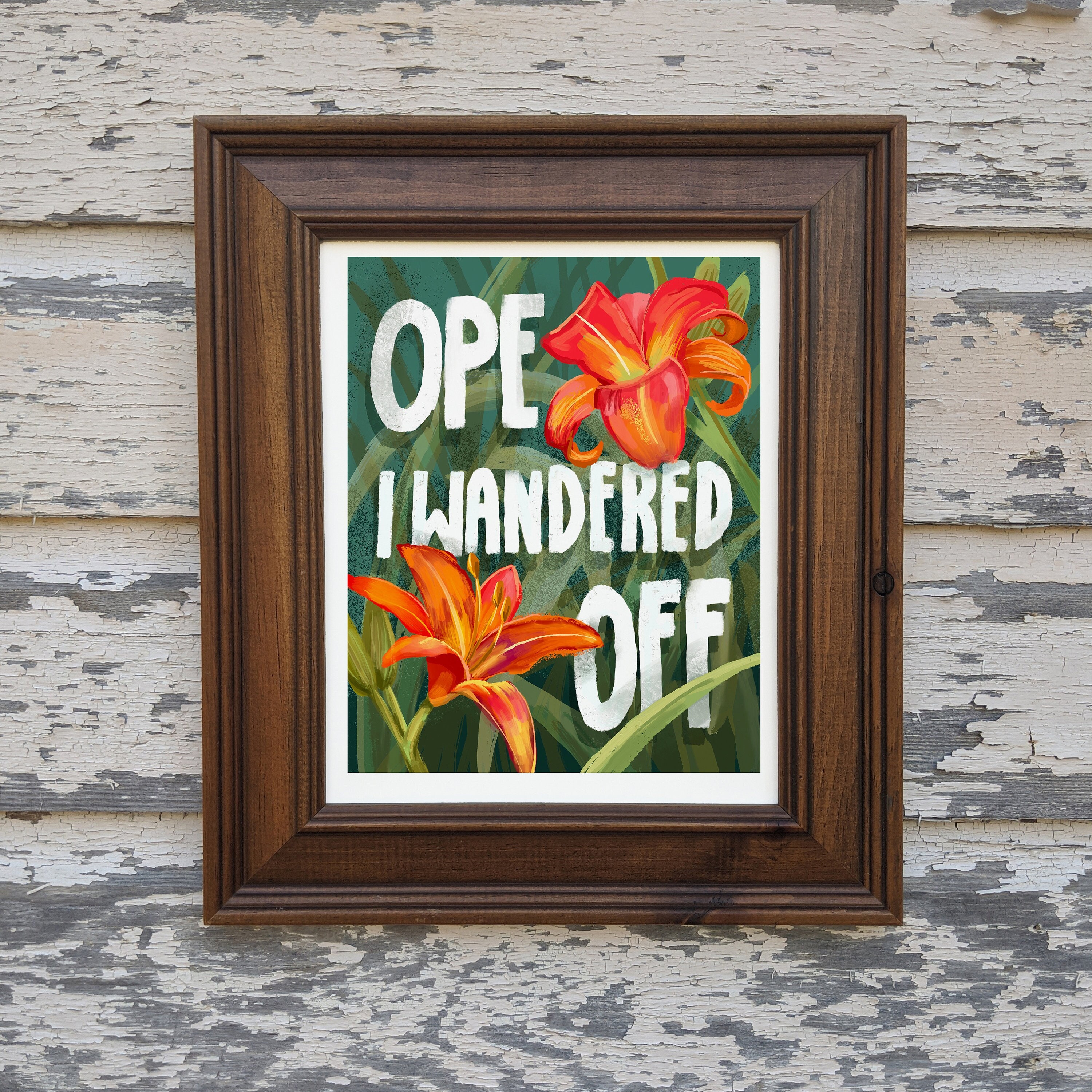 Ope, I Wandered off - Ditch Lilies Midwest Art Print - Etsy