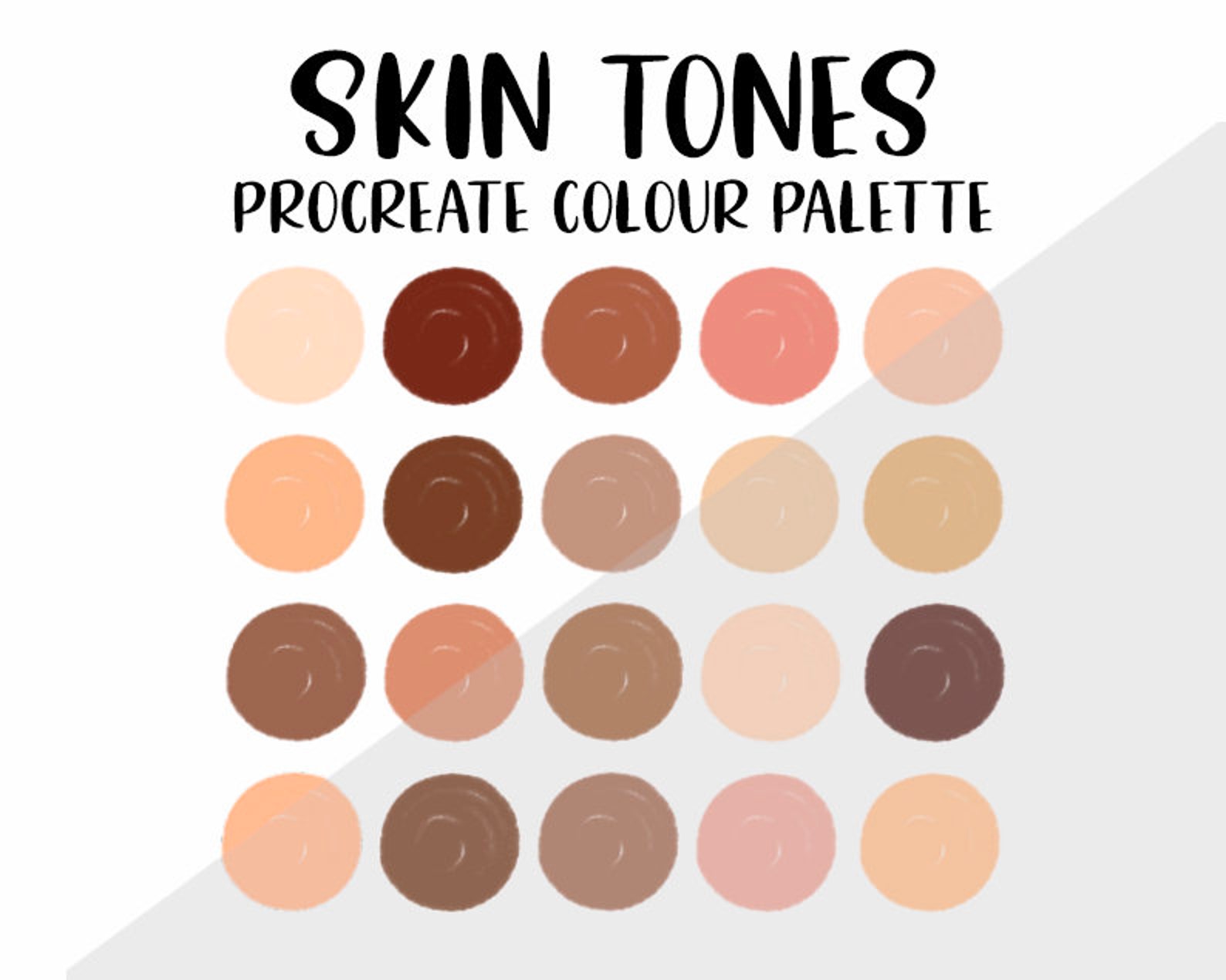 Natural Skin Tones Procreate Colour Palette Colour Swatches | Etsy