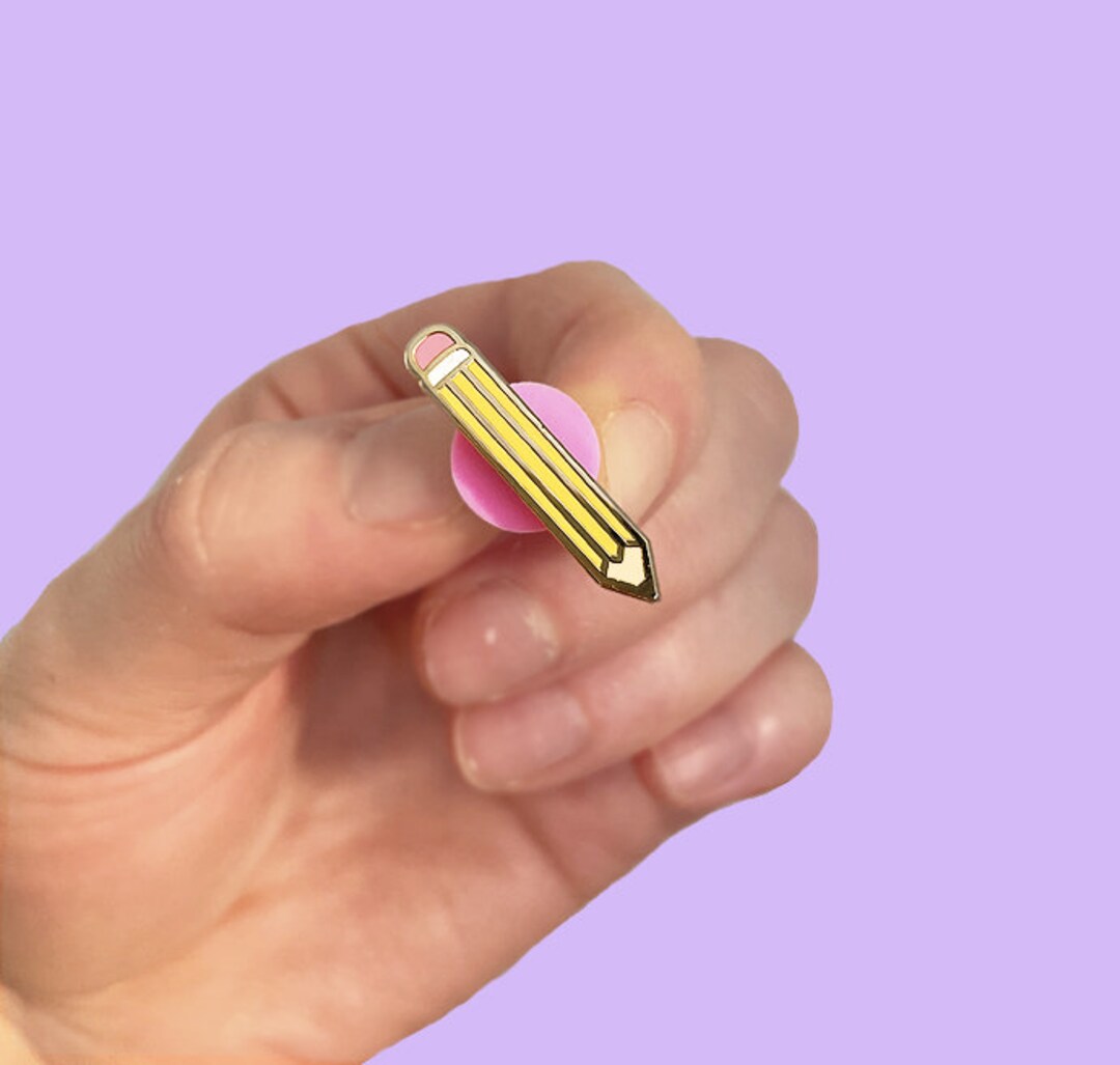 Pencil Enamel Pin | Stationery Lapel Pin | Cute Gift | Gift for Artist ...