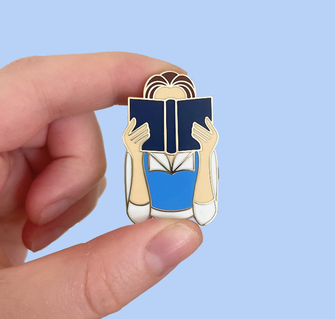 Belle Fictional Bookworm Enamel Pin | Bookish Enamel Pin | Fantasy Pin ...