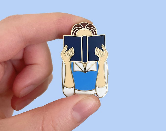 Belle Fictional Bookworm Enamel Pin | Bookish Enamel Pin | Fantasy Pin ...