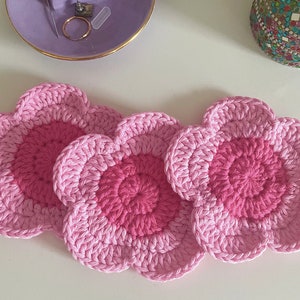 Crochet Cherry Blossom Coasters | Sakura Flower Coaster | Crochet ...