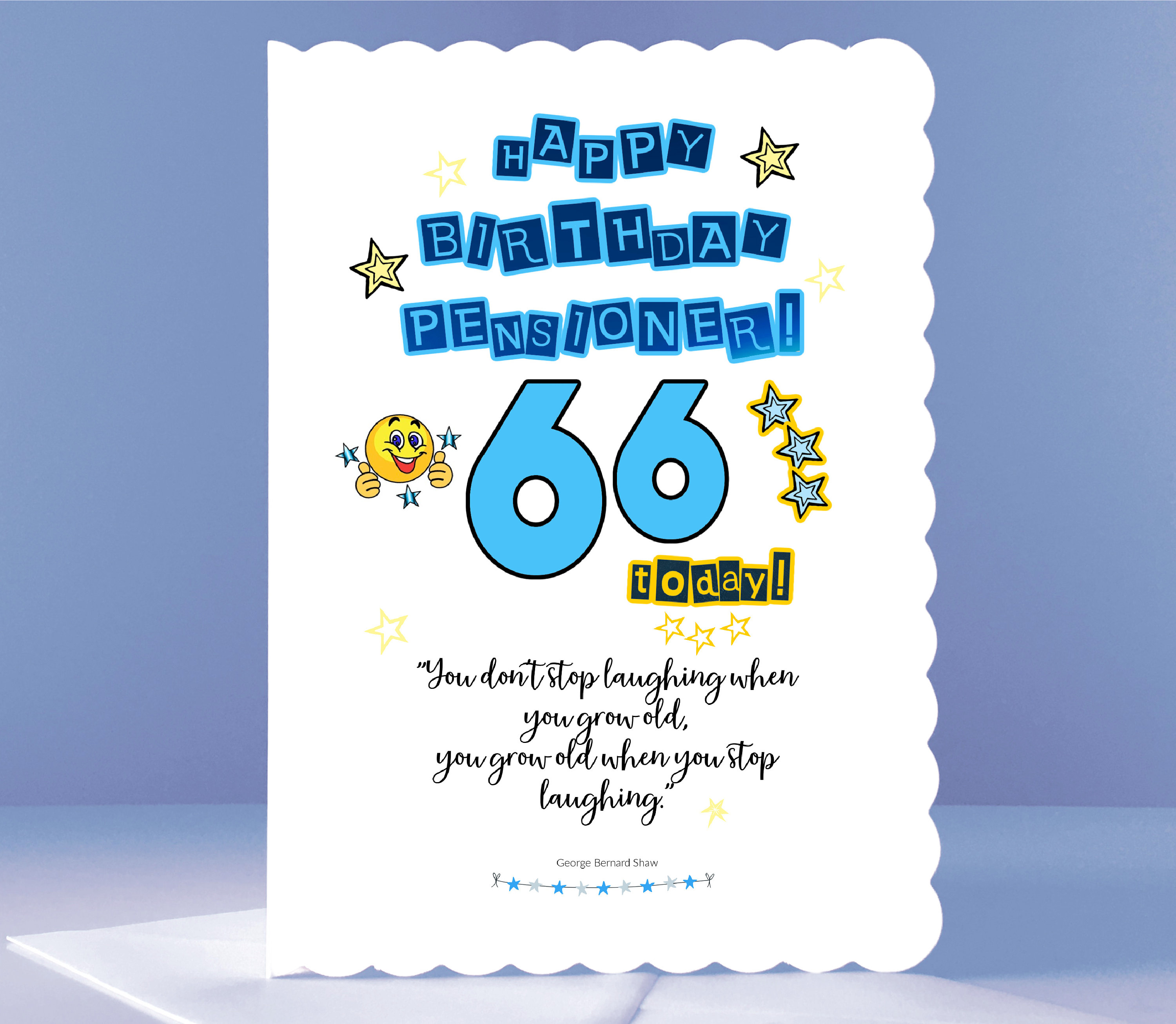 Personalised 66th Birthday Card New Pensioner Celebration Birthday Card ...