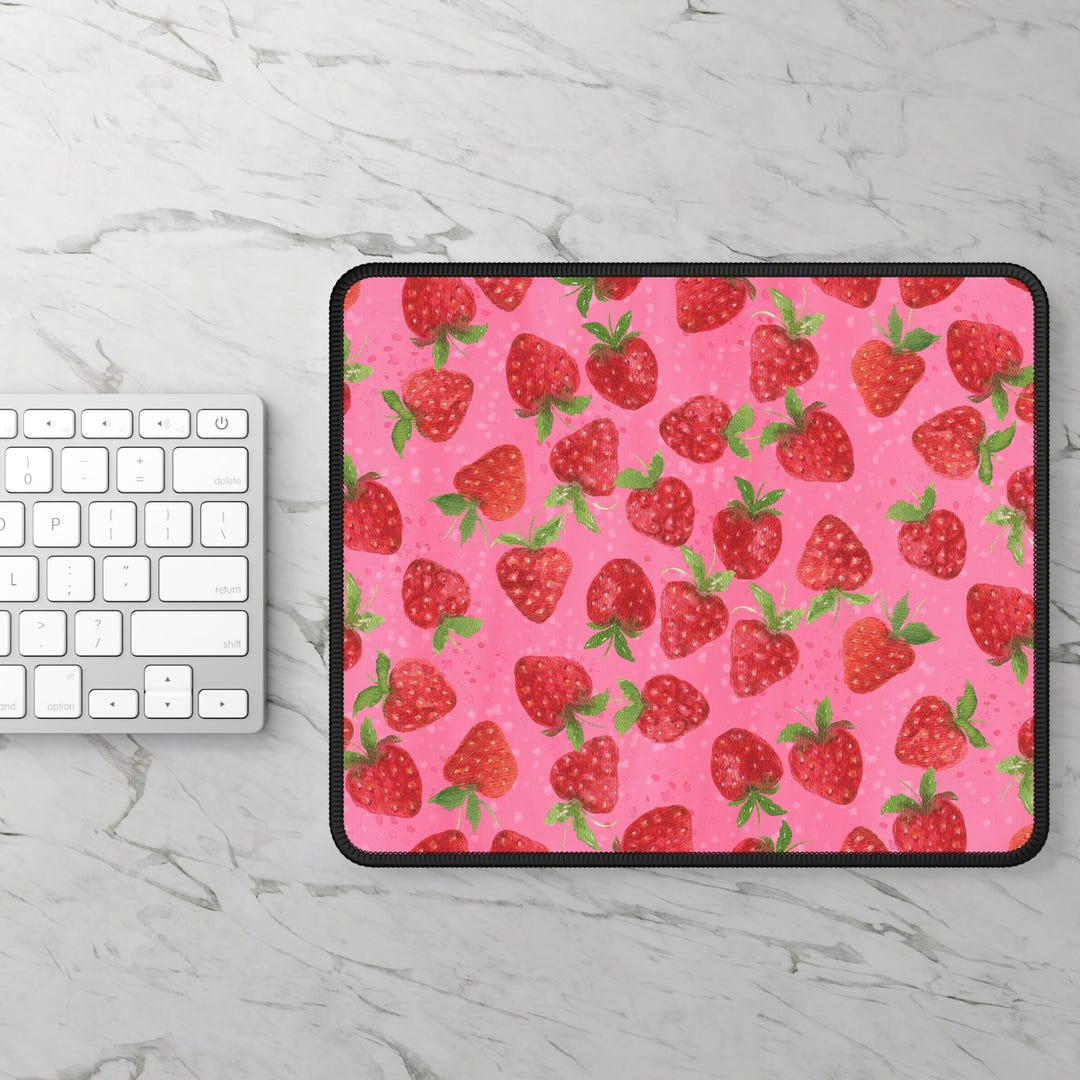 Cute Strawberry Mouse Pad, Gamer Gift, Home Office Decor, Cute Desk ...