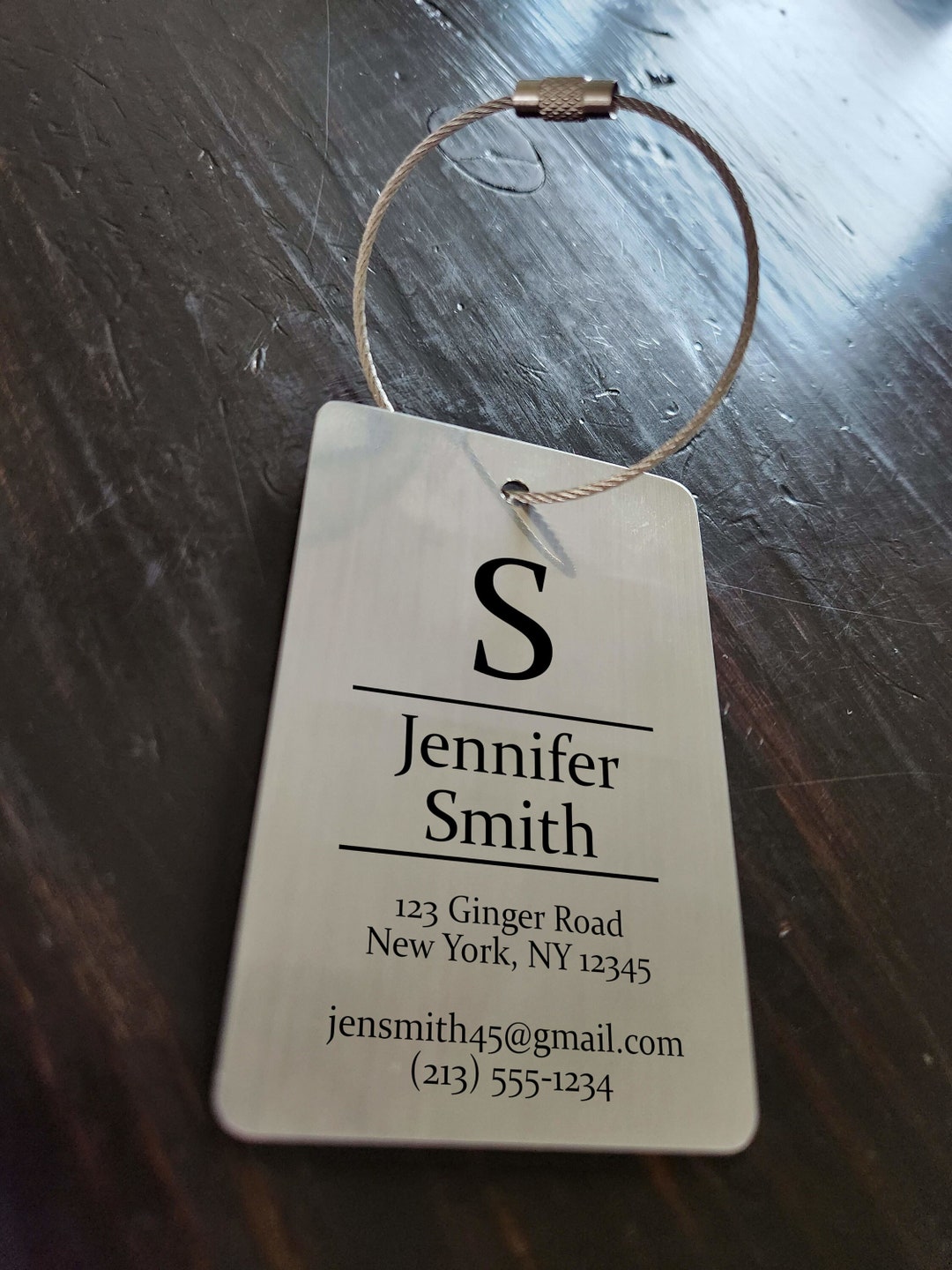 Stainless Steel Luggage Tags - Laser Engraved - Heavy Duty - Luxury ...