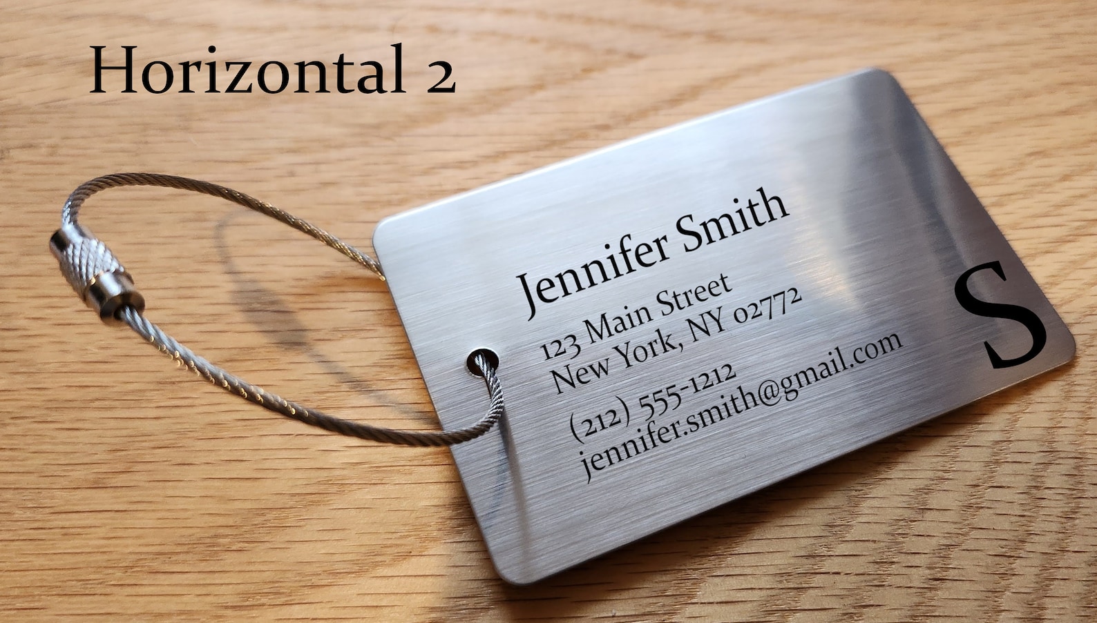 Luxury Stainless Steel Bag Tags Laser Engraved Corporate Team Gifts ...