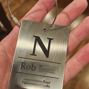 Luxury Stainless Steel Bag Tags - Laser Engraved - Corporate Team Gifts ...