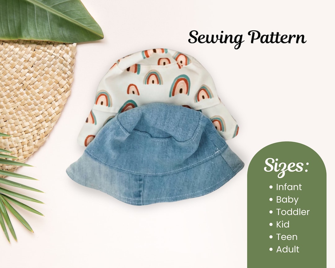 Baby Bucket Hat Pattern Learn to Sew Bucket Hat Easy Sewing Project for ...
