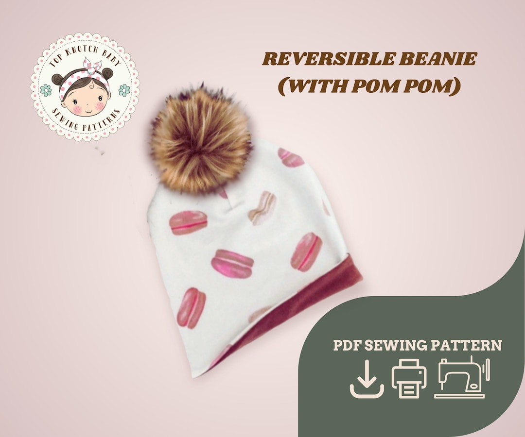 Reversible Beanie Sewing Pattern | PDF Pattern and Tutorial for Babies ...