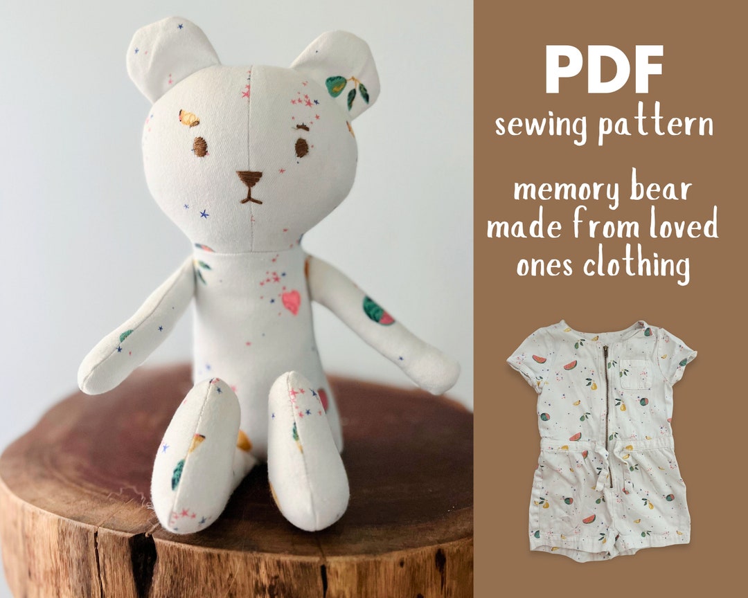 Memory Bear Sewing Pattern PDF Teddy Bear Pattern Handmade Bear From ...