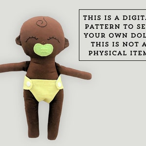 Baby Doll Pattern PDF Soft Doll With Diaper Fabric Doll Tutorial Easy ...
