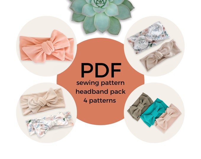 Headband Sewing Pattern • PDF Sewing Pattern • Baby, Kid, Toddler ...