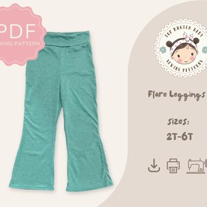 Flare Pants PDF Sewing Pattern and Tutorial for Children, Toddler ...