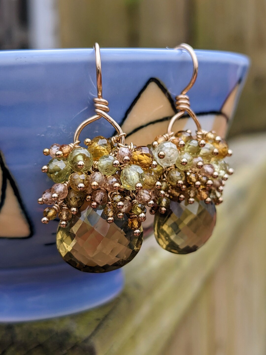 Natural Olive Quartz With Grossular Garnet, Zircon and Tourmaline ...