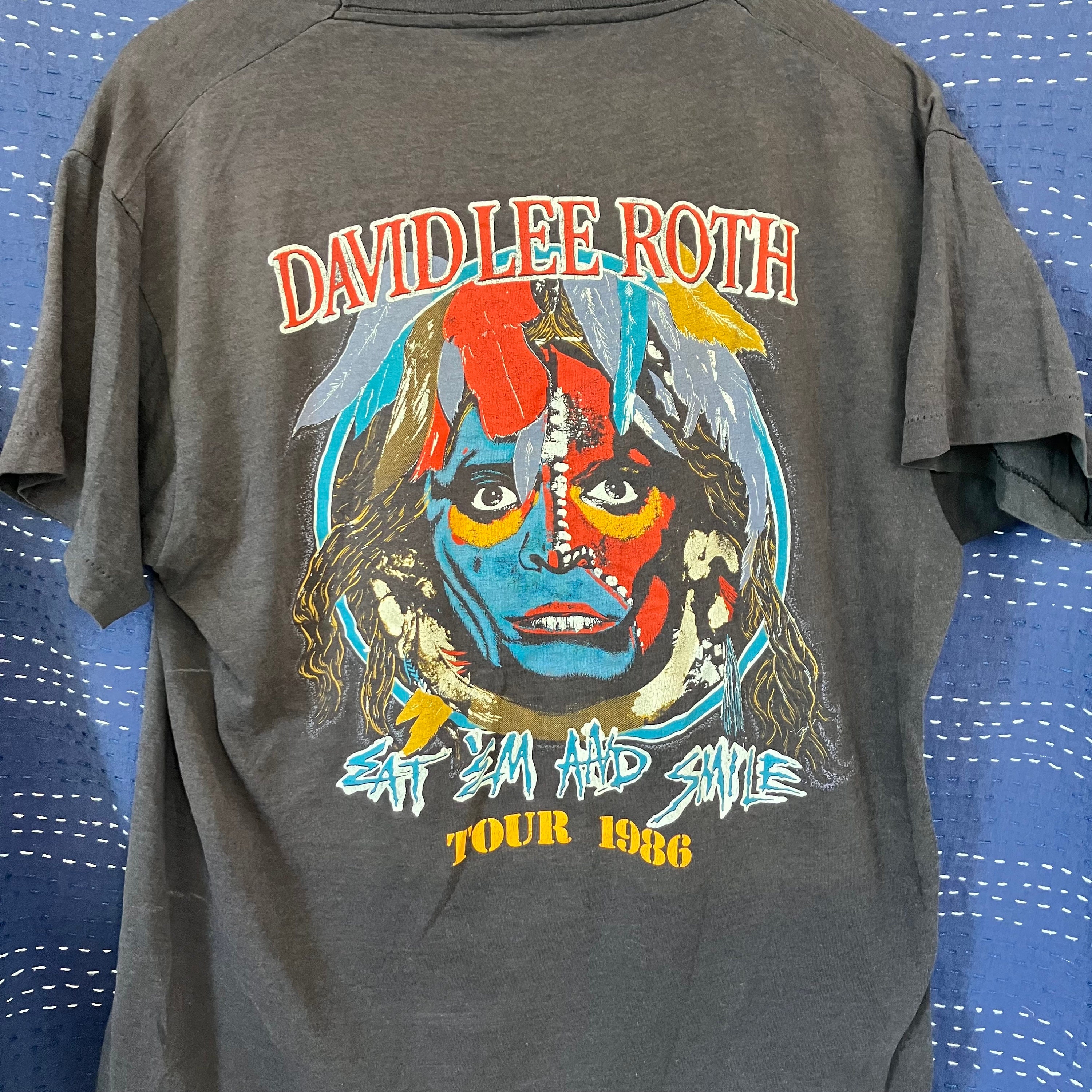 Original David Lee Roth Tour Shirt Band Tee, Black, Medium SS - Etsy