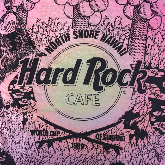 Vintage HARD ROCK North Shore Surfing Large T Shirt, … - Gem