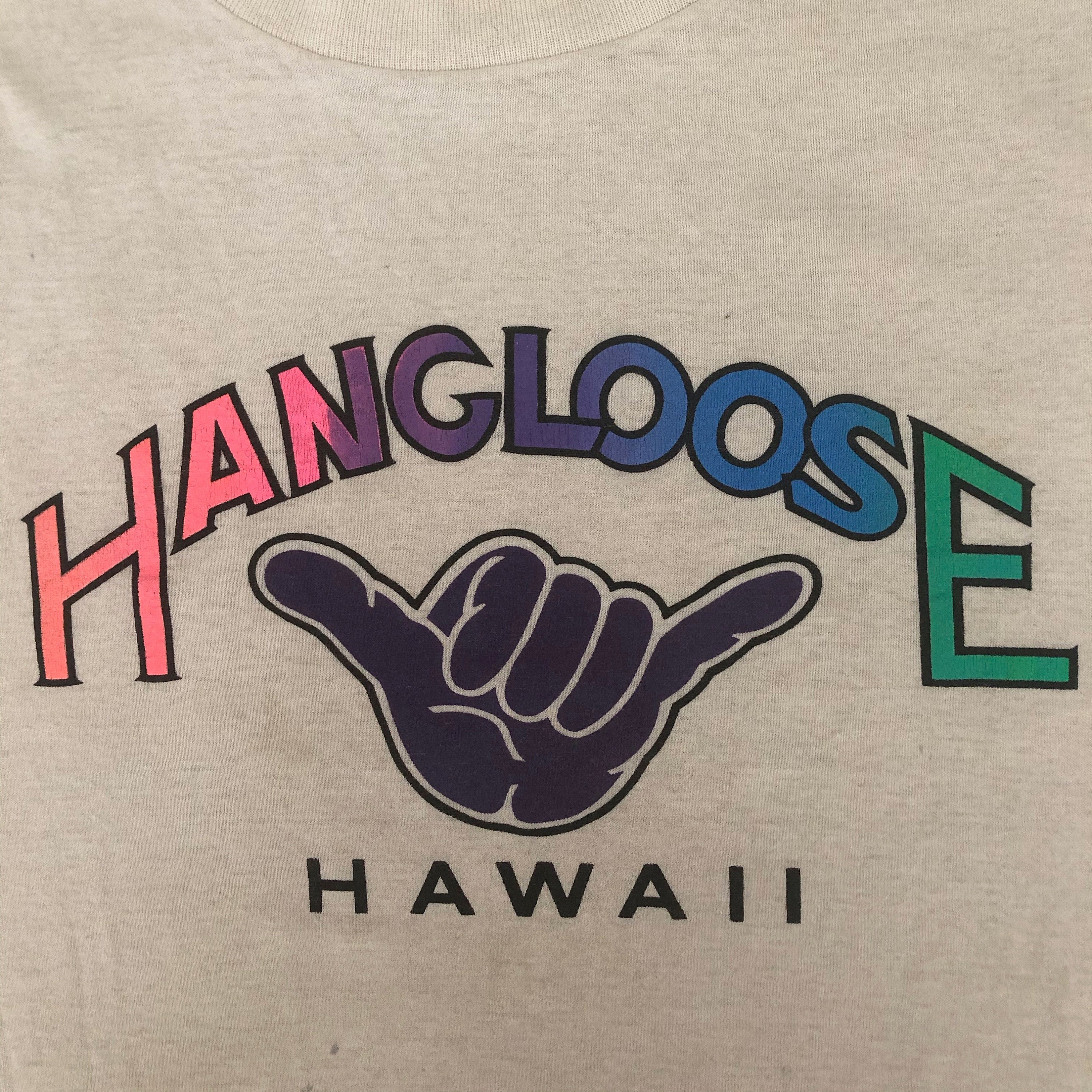 Vintage HANG LOOSE HAWAII White Large T Shirt - Etsy