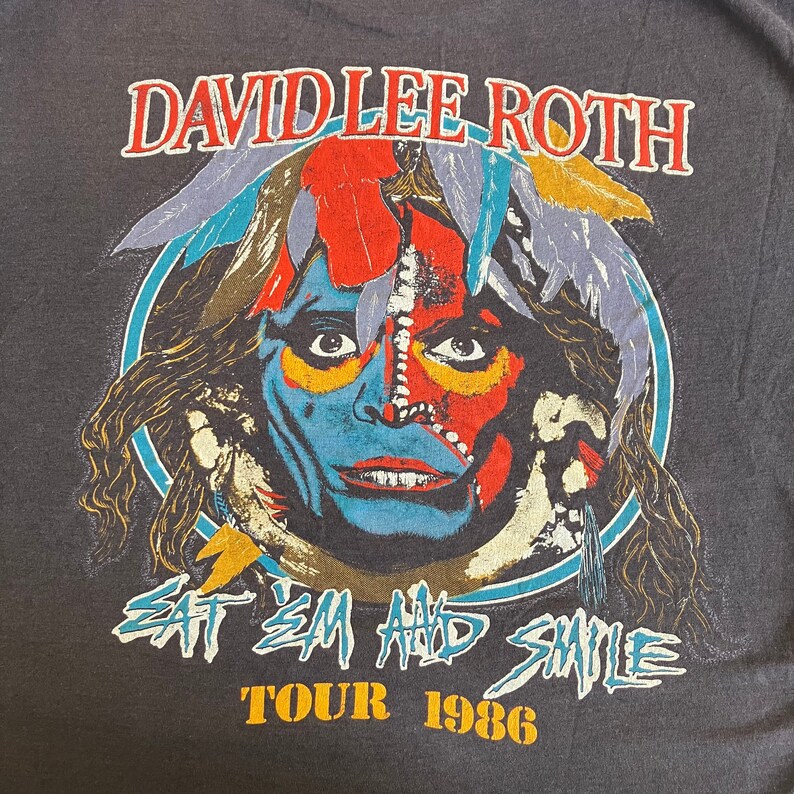 Original David Lee Roth Tour Shirt Band Tee, Black, Medium SS - Etsy