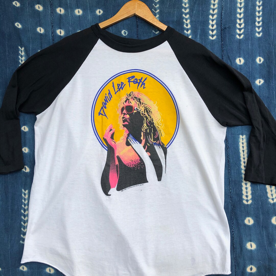 Vintage DAVID LEE ROTH Crazy From the Heat Baseball Rock Shirt, White ...