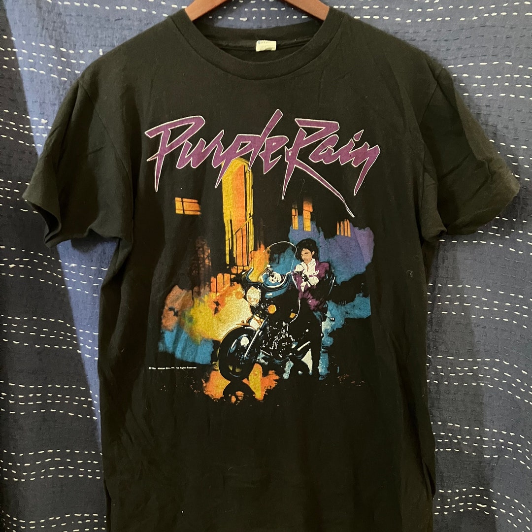 Rare Original Prince Purple Rain Tee, Black, XL - Etsy