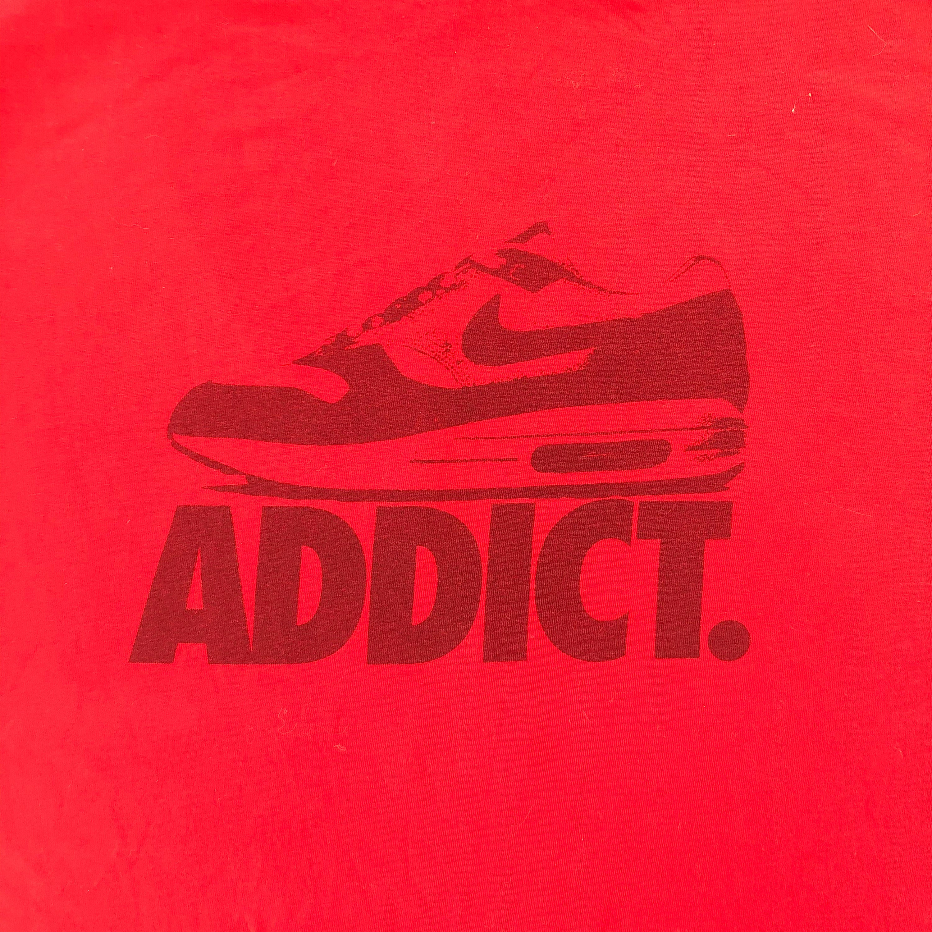 Vintage NIKE ADDICT Air Max 1 Red Sneaker Gym T Shirt Grand - Etsy France