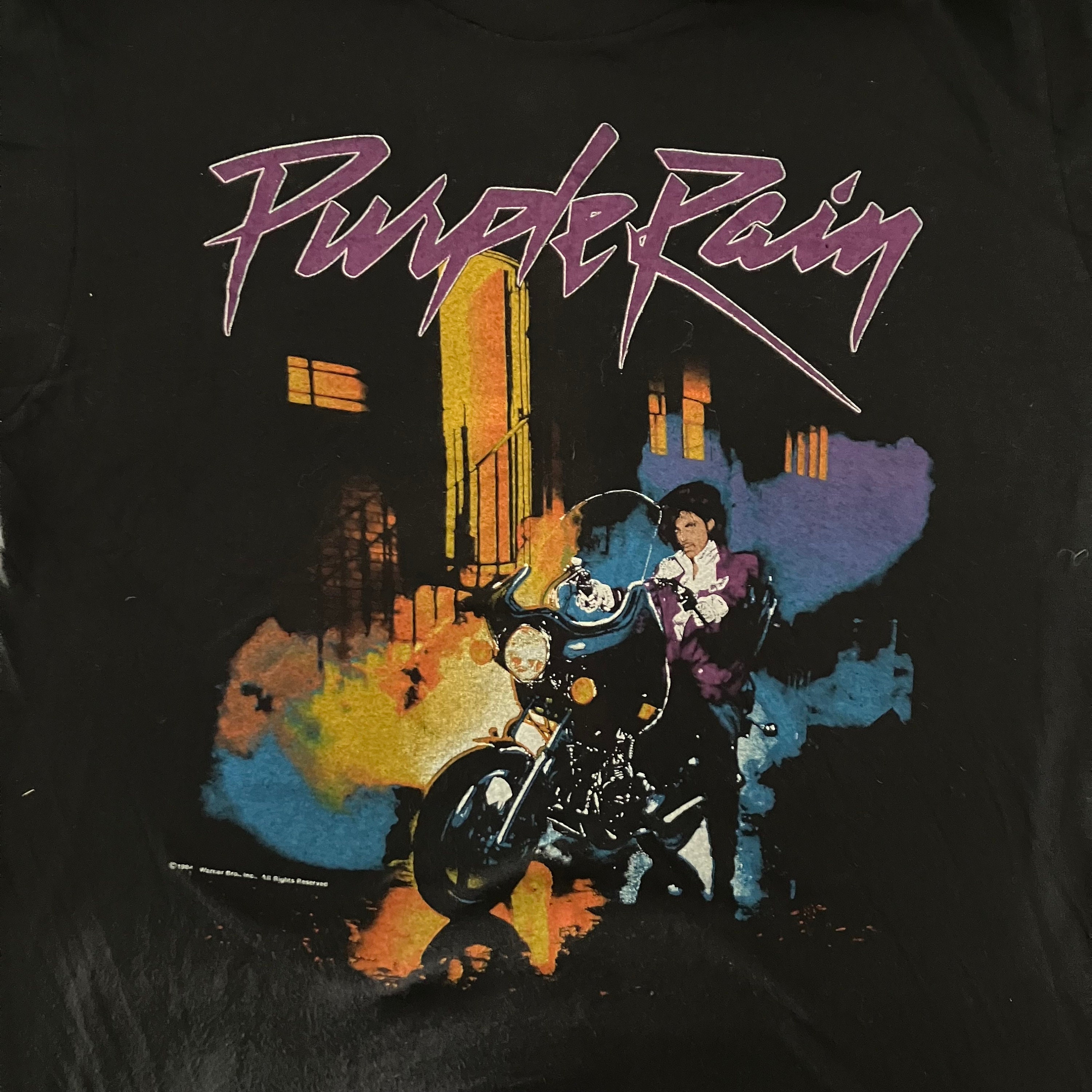 Rare Original Prince Purple Rain Tee, Black, XL - Etsy