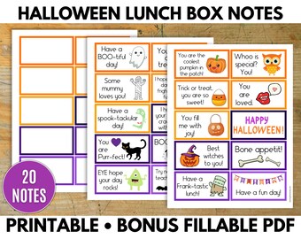 Lunch Box Notes Printable Bundle, School Lunch Box Notes for Kids ...