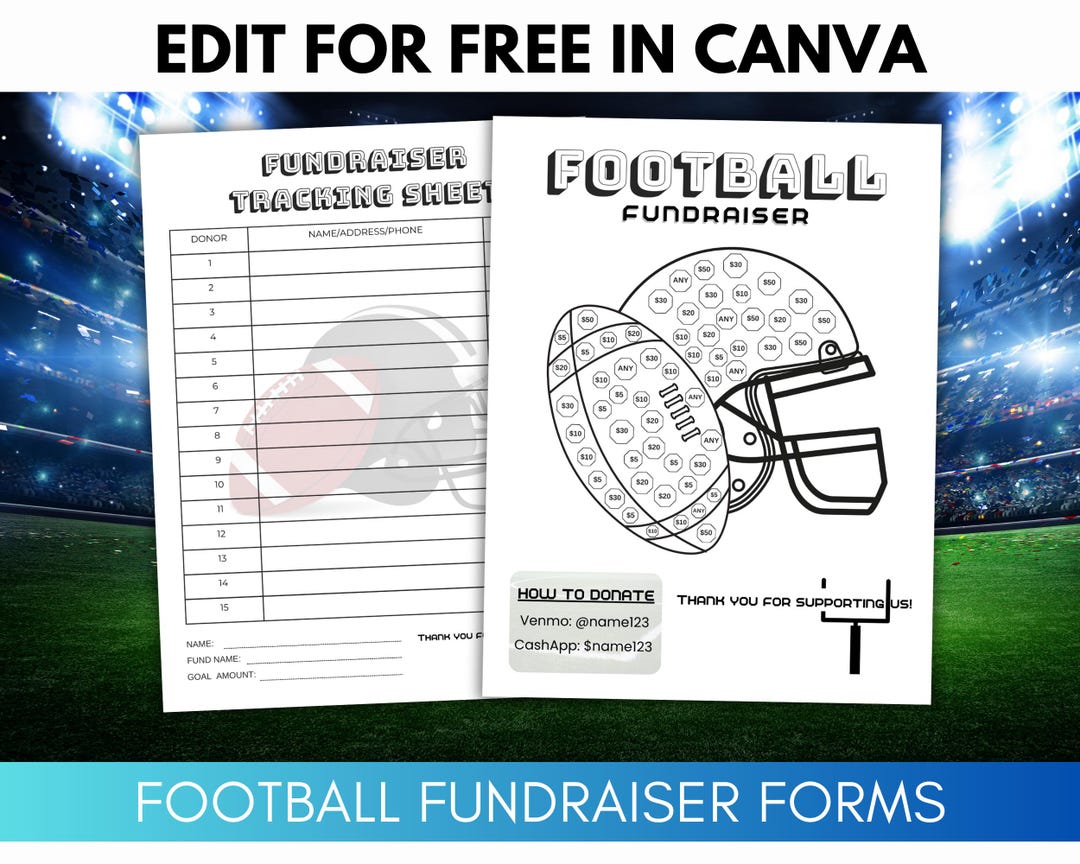 Fill My Football Fundraiser, Football Pick a Date, Black Out Board ...