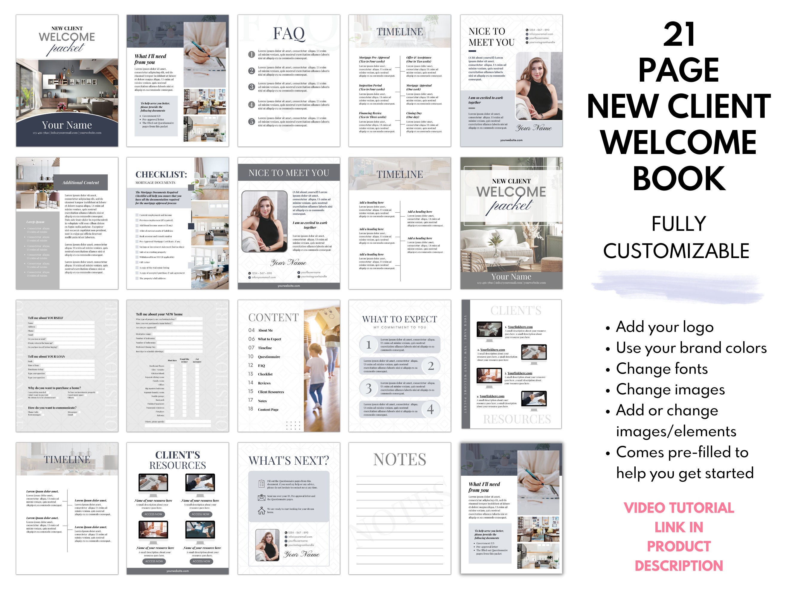 Real Estate New Client Packet Real Estate Template Real - Etsy