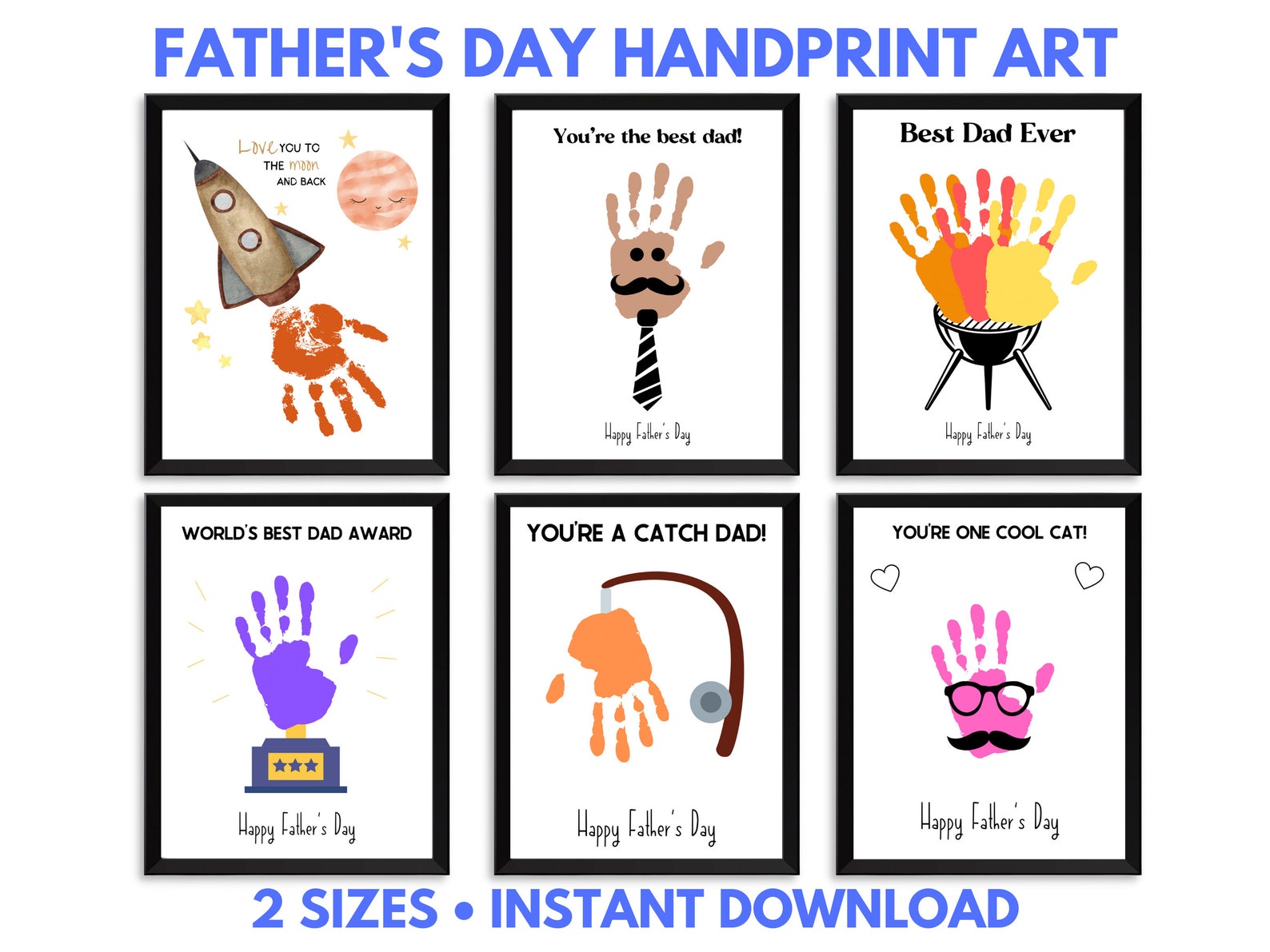 Father's Day Handprint Keepsake Father's Day - Etsy UK