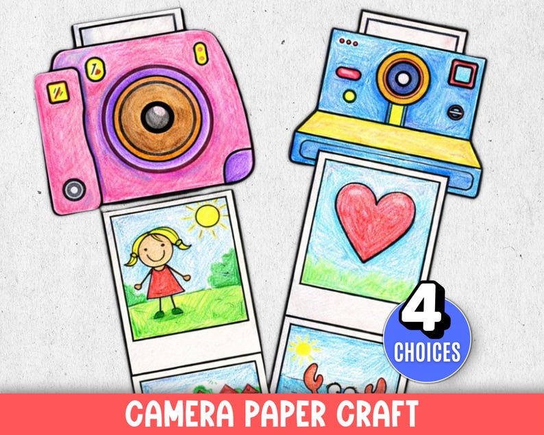 Printable Paper Camera Craft for Kids, All About Me Craft, End-of-year ...