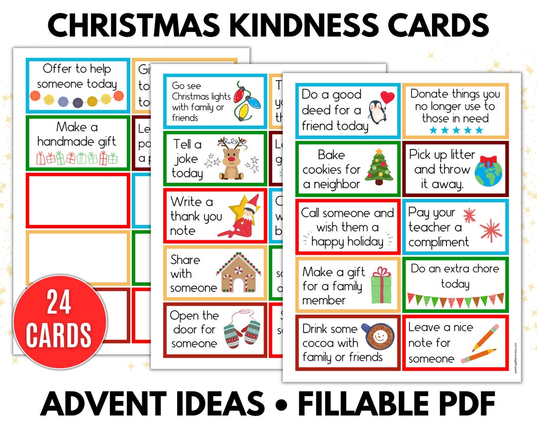 Christmas Kindness Cards, Christmas Countdown, Advent Ideas, Lunchbox ...