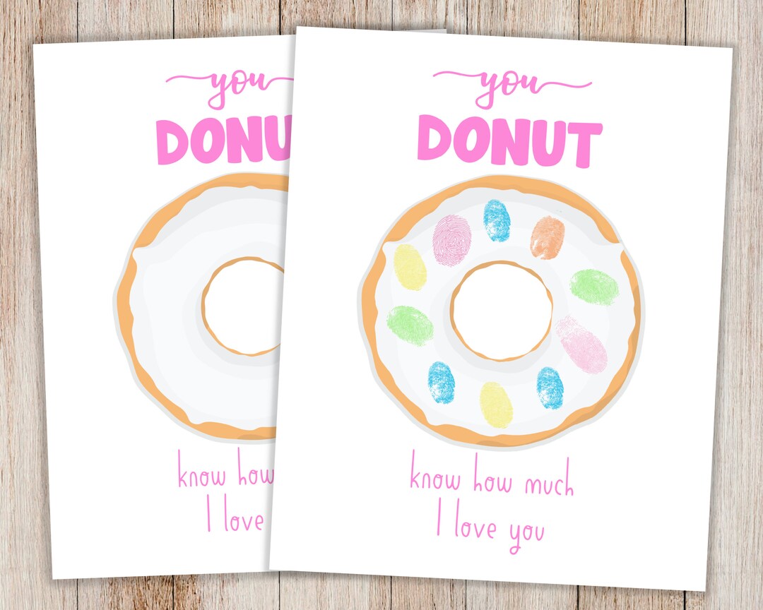 Donut Mother's/father's/grandparent's Day Printable, Handprint Keepsake ...