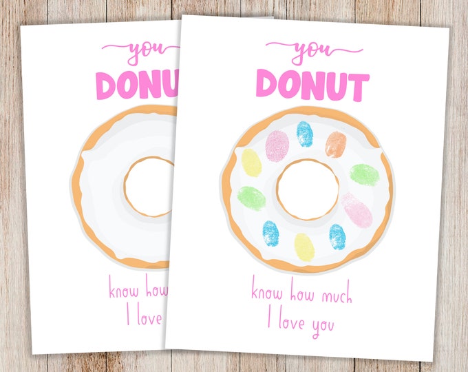 Donut Valentine’s/mother's/father's Day Printable | Kids' Handprint ...