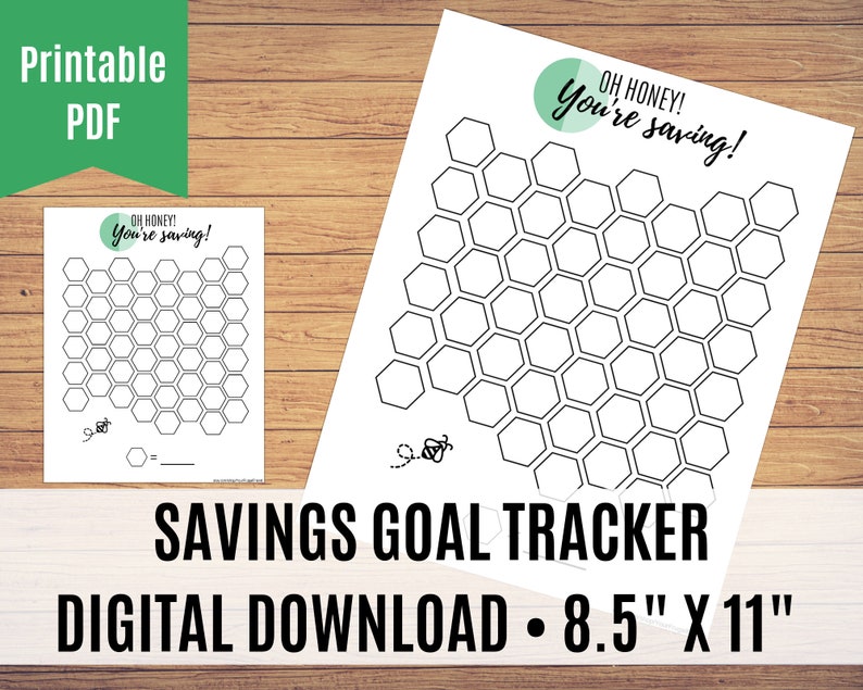 Honeycomb Savings Tracker Emergency Fund Goal Printable - Etsy