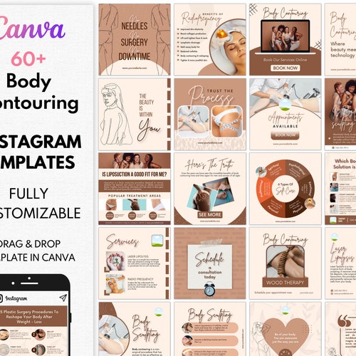 Body Contouring Instagram Post Template Body Sculpting Social - Etsy