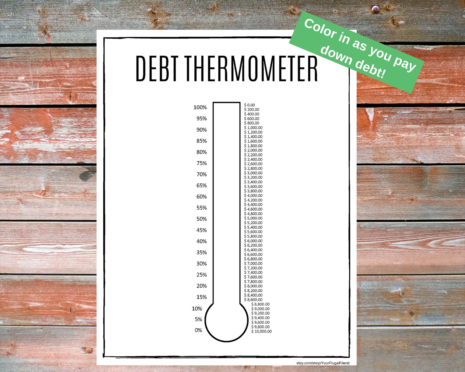 Debt Free Chart Printable Debt Tracker Debt Payoff - Etsy