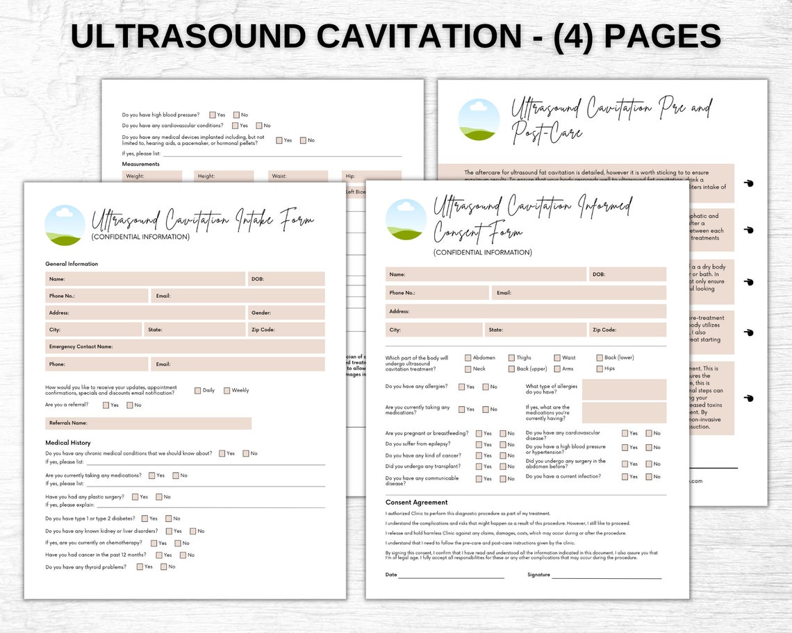 Editable Body Contouring Consent Forms Body Sculpting Vacuum | Etsy Canada